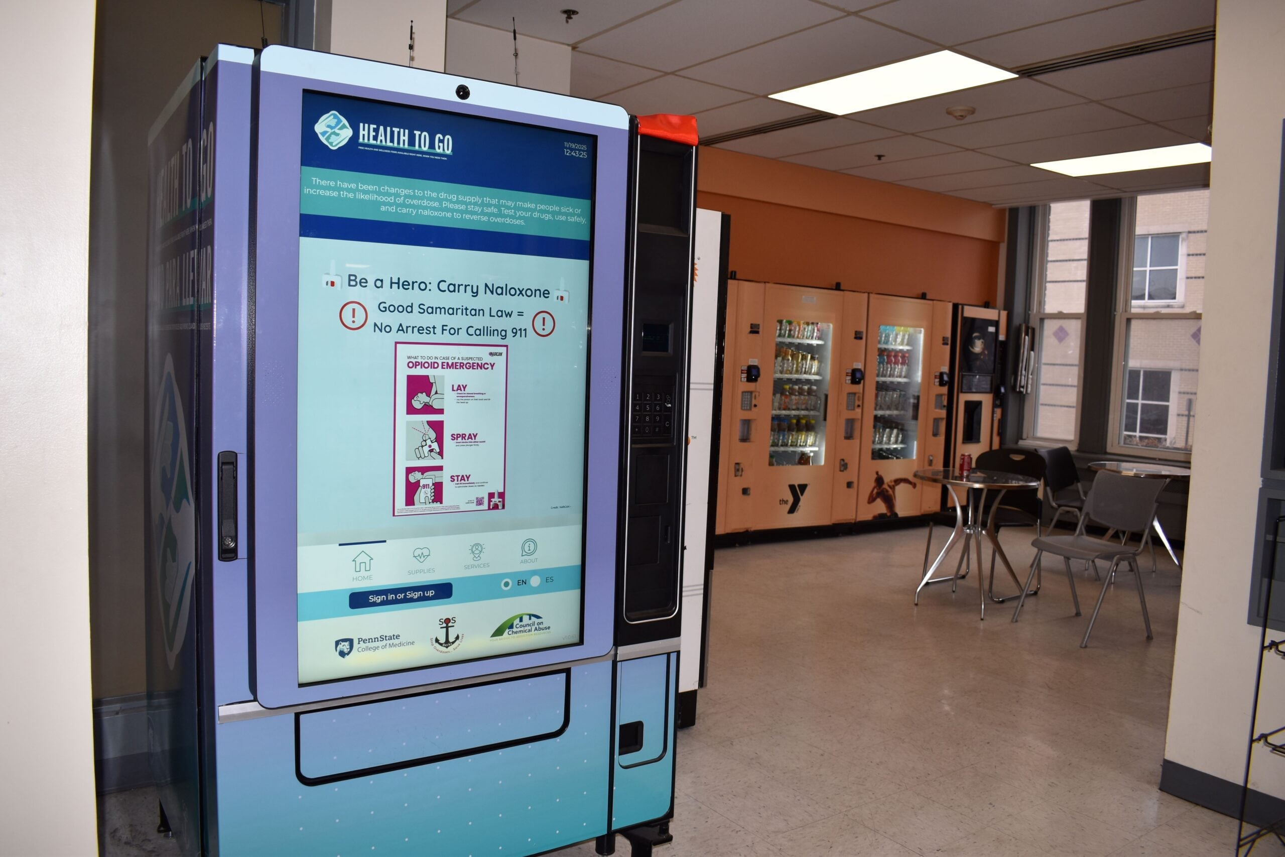 Health To Go Vending Machine - Now Available in Reading - SOS Berks ...
